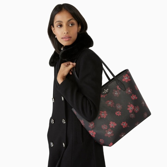 kate spade | Bags | Kate Spade Lori Dancing Blooms Floral Large Tote ...